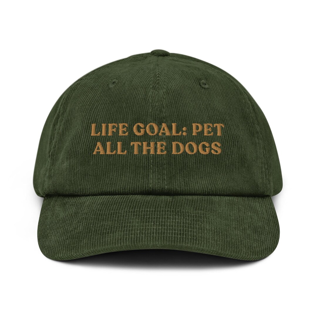 Life Goal Pet All the Dogs Corduroy Baseball Cap - Etsy