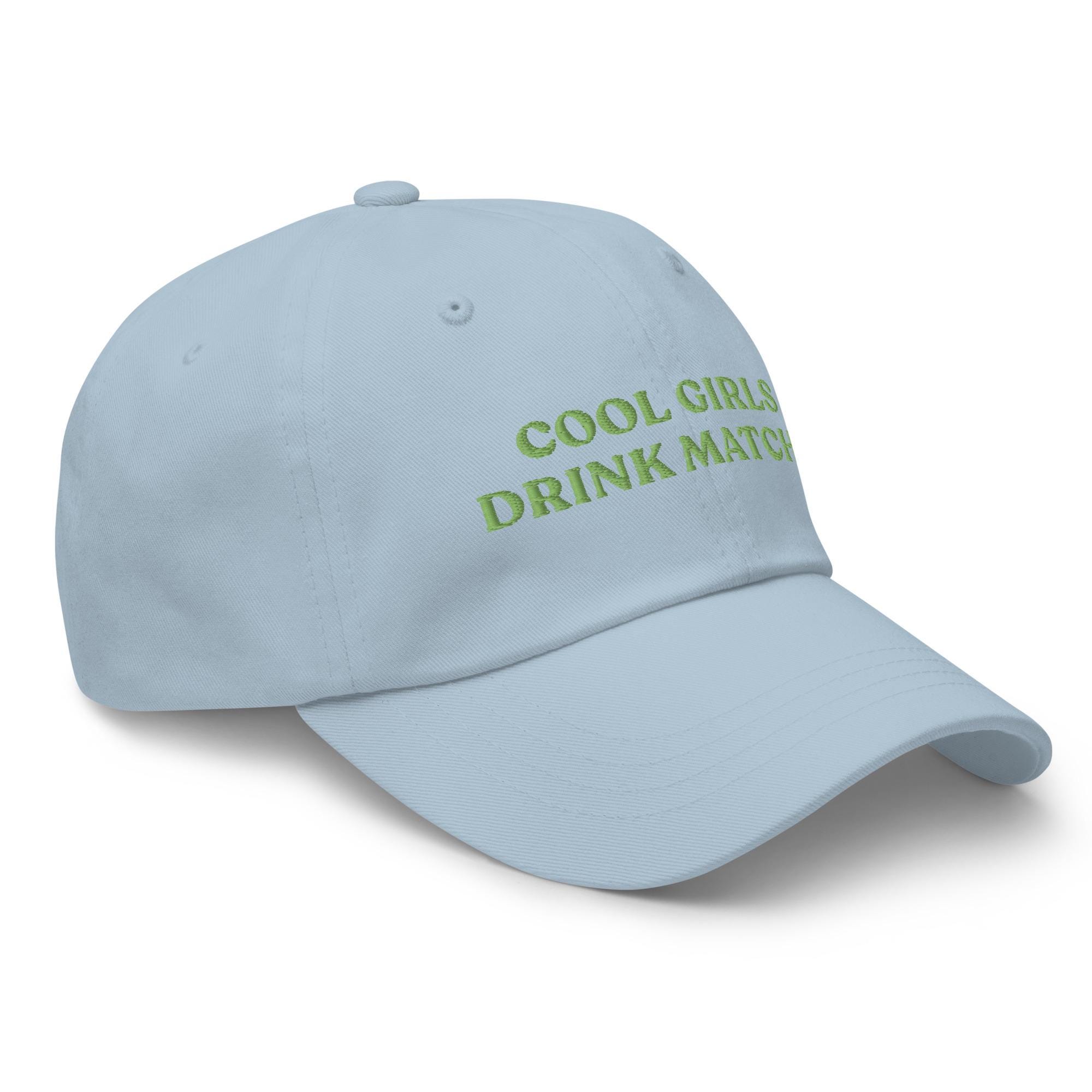 Matcha Hat Cool Girls Drink Matcha Embroidered Baseball Cap Matcha ...