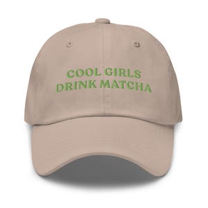 Matcha Embroidered Baseball Cap, Cool Girls Drink Matcha, Y2K - Etsy