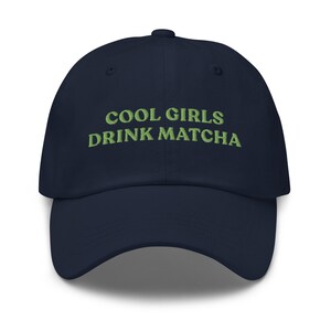 Matcha Hat Cool Girls Drink Matcha Embroidered Baseball Cap Matcha ...