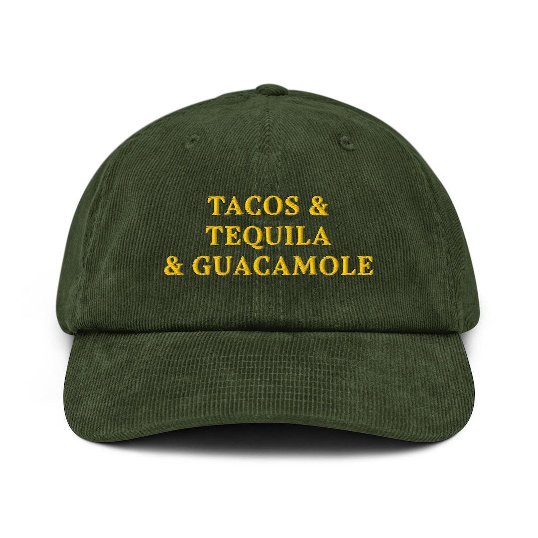 Tacos Tequila Guacamole Embroidered Hat Mexican Food Lover Cap Mexico ...