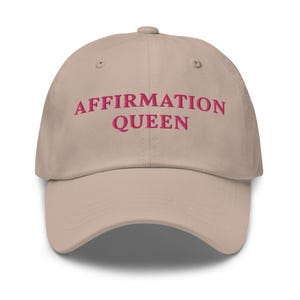 Affirmation Queen Embroidered Hat Positive Vibes Gift Motivational ...