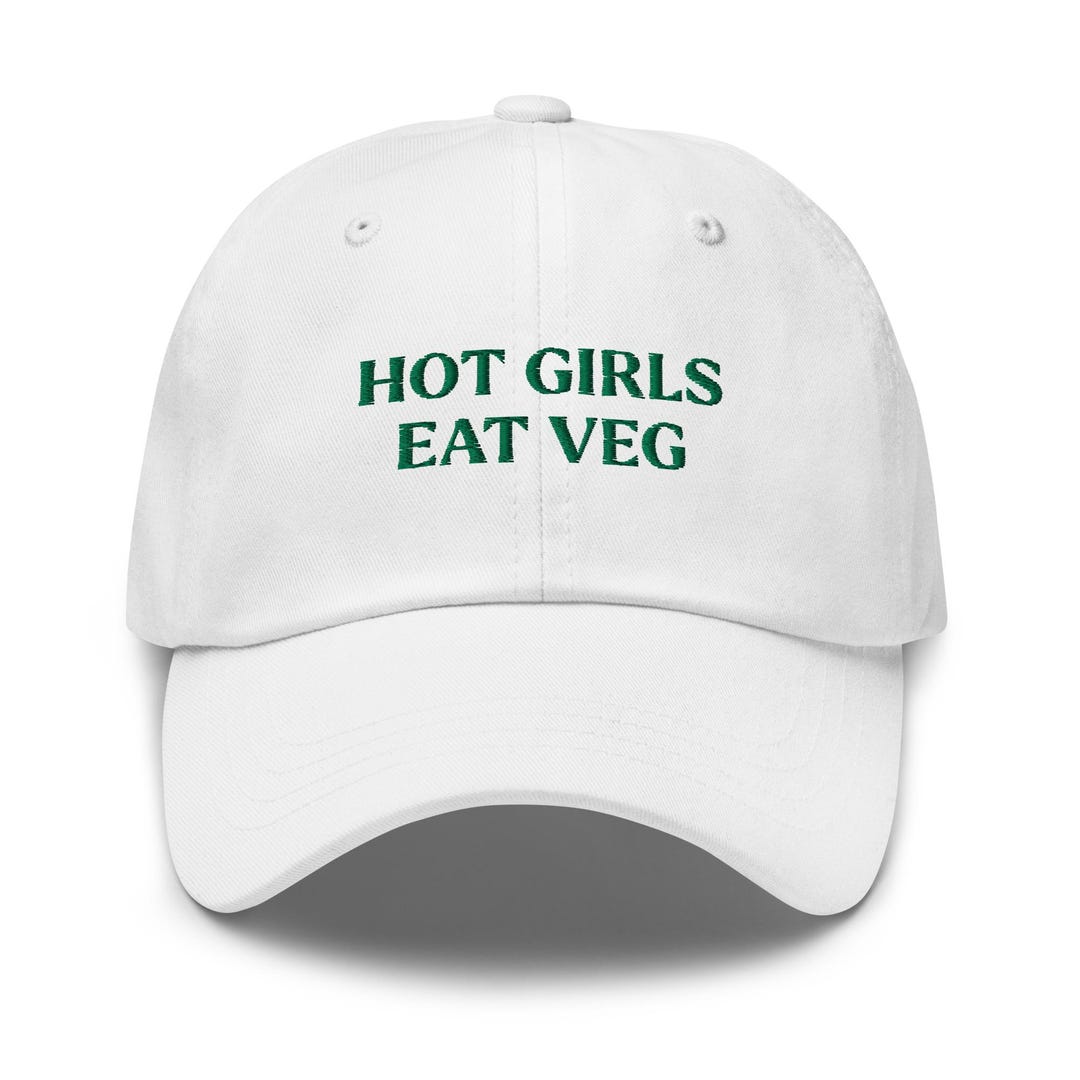 Hot Girls Eat Veg Hat Vegetables Gift Vegetarian Baseball Cap Eat Your ...