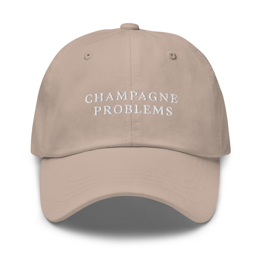 Champagne Problems Hat Champagne Flutes Gifts Funny Champagne Baseball ...
