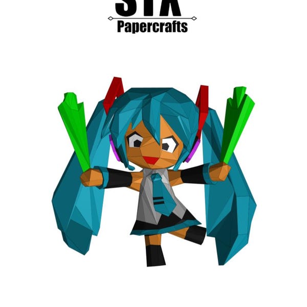 Papercraft Template Miku - Etsy
