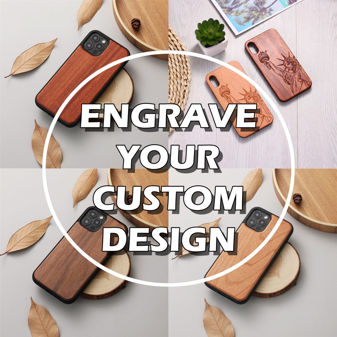 Custom Apple Phone Case / Laser Engraving on Wood / Personalized ...