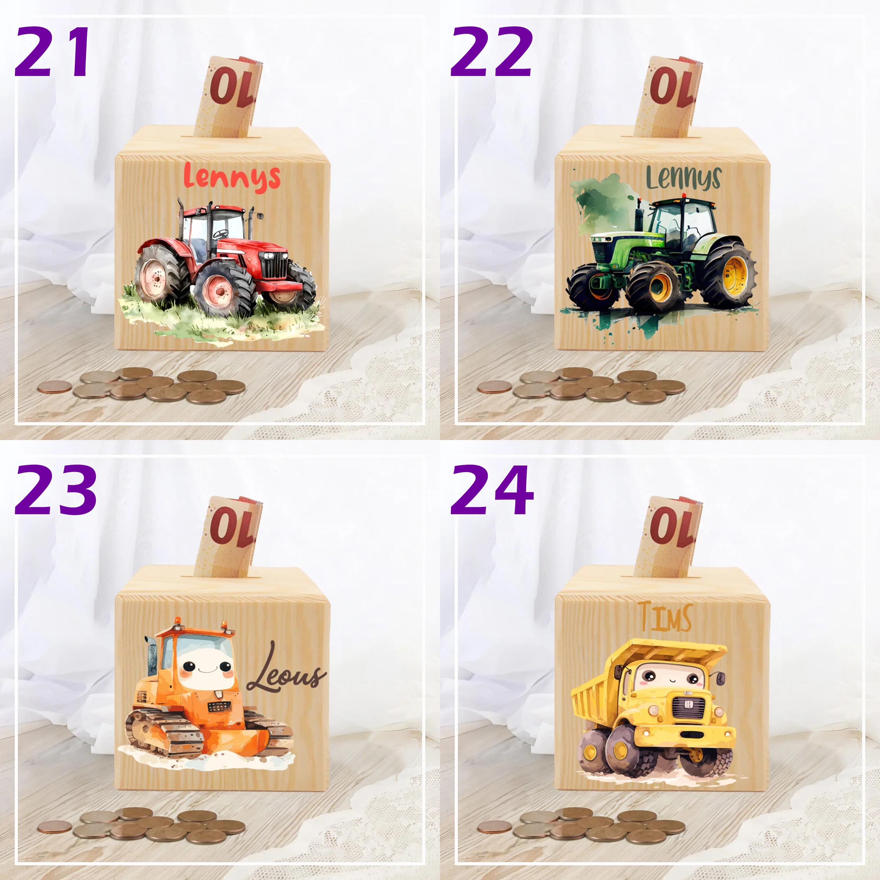 Personalized Wooden Coin Piggy Bank for Kids Boys Girls Custom Name Box ...