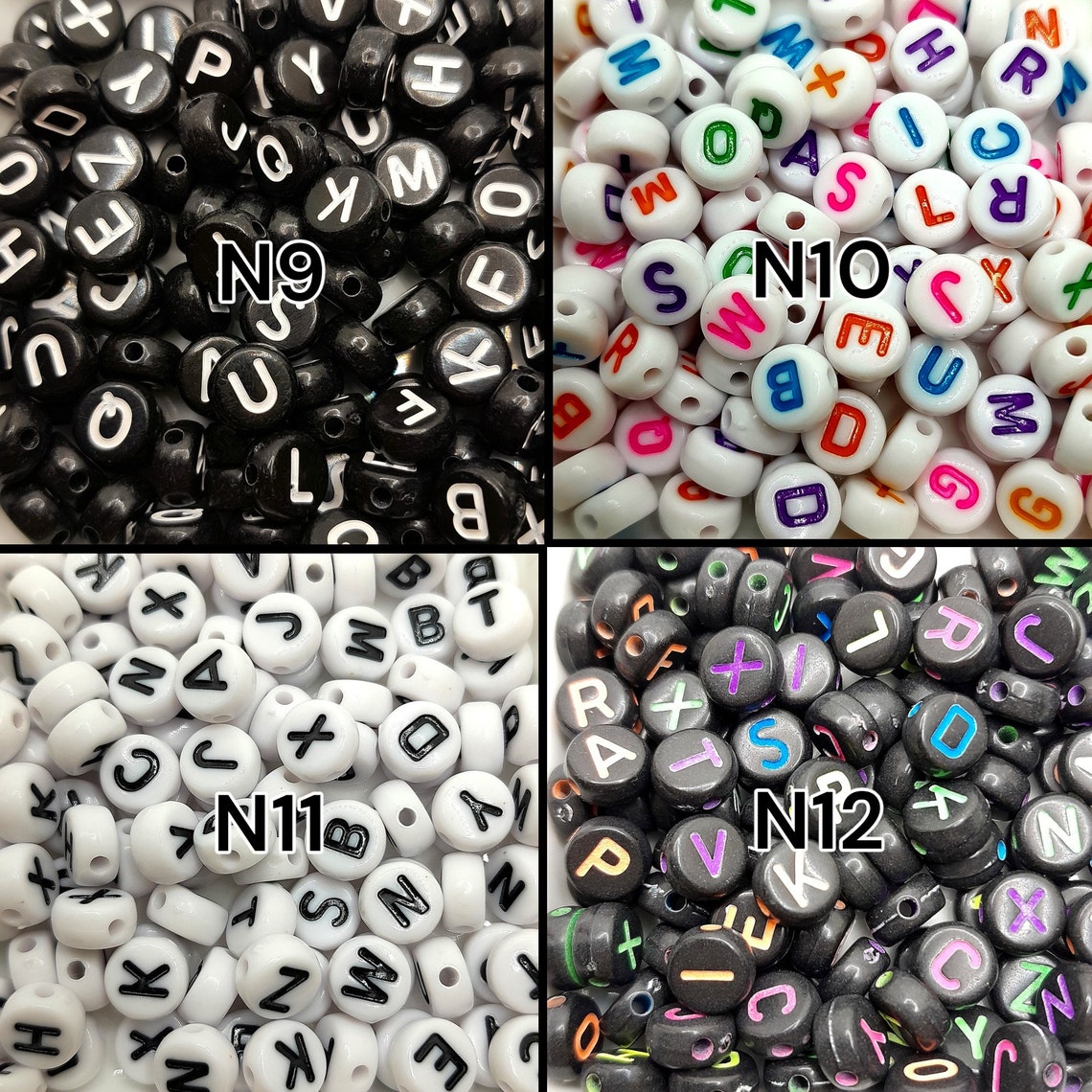 Beads With Letters Numbers Emoticons for Making Bracelets - Etsy
