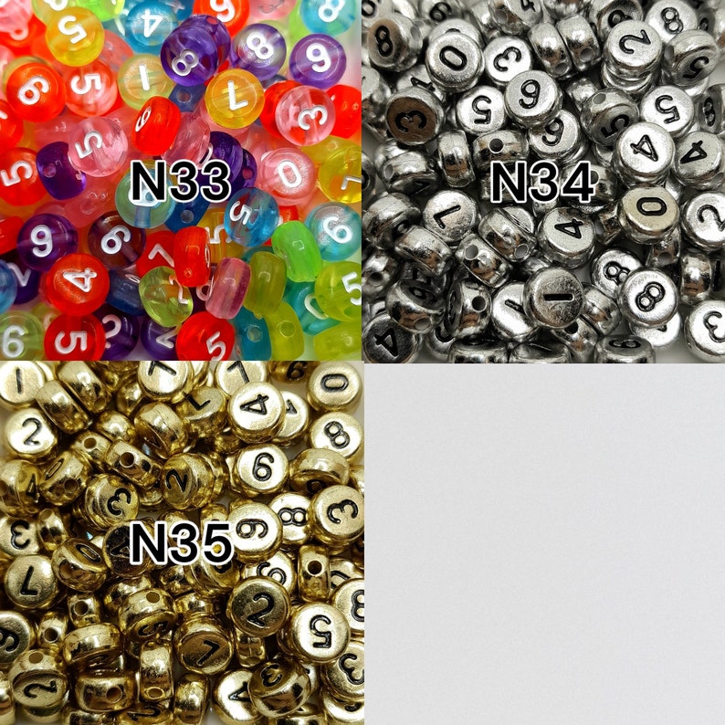 Beads With Letters Numbers Emoticons for Making Bracelets - Etsy