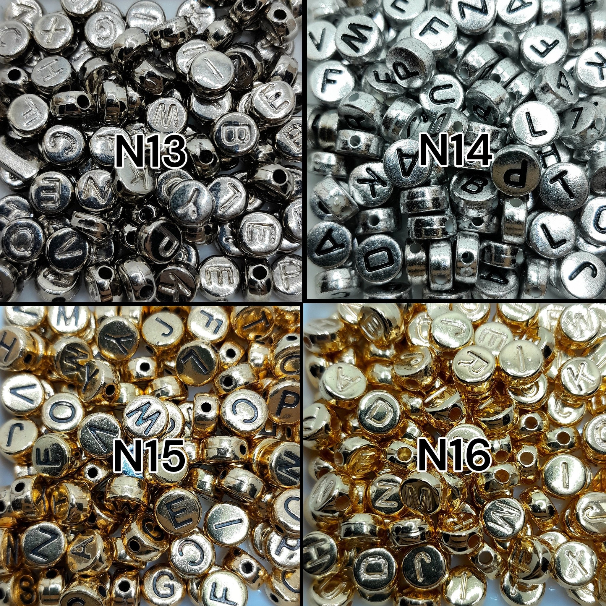 Beads With Letters Numbers Emoticons for Making Bracelets - Etsy