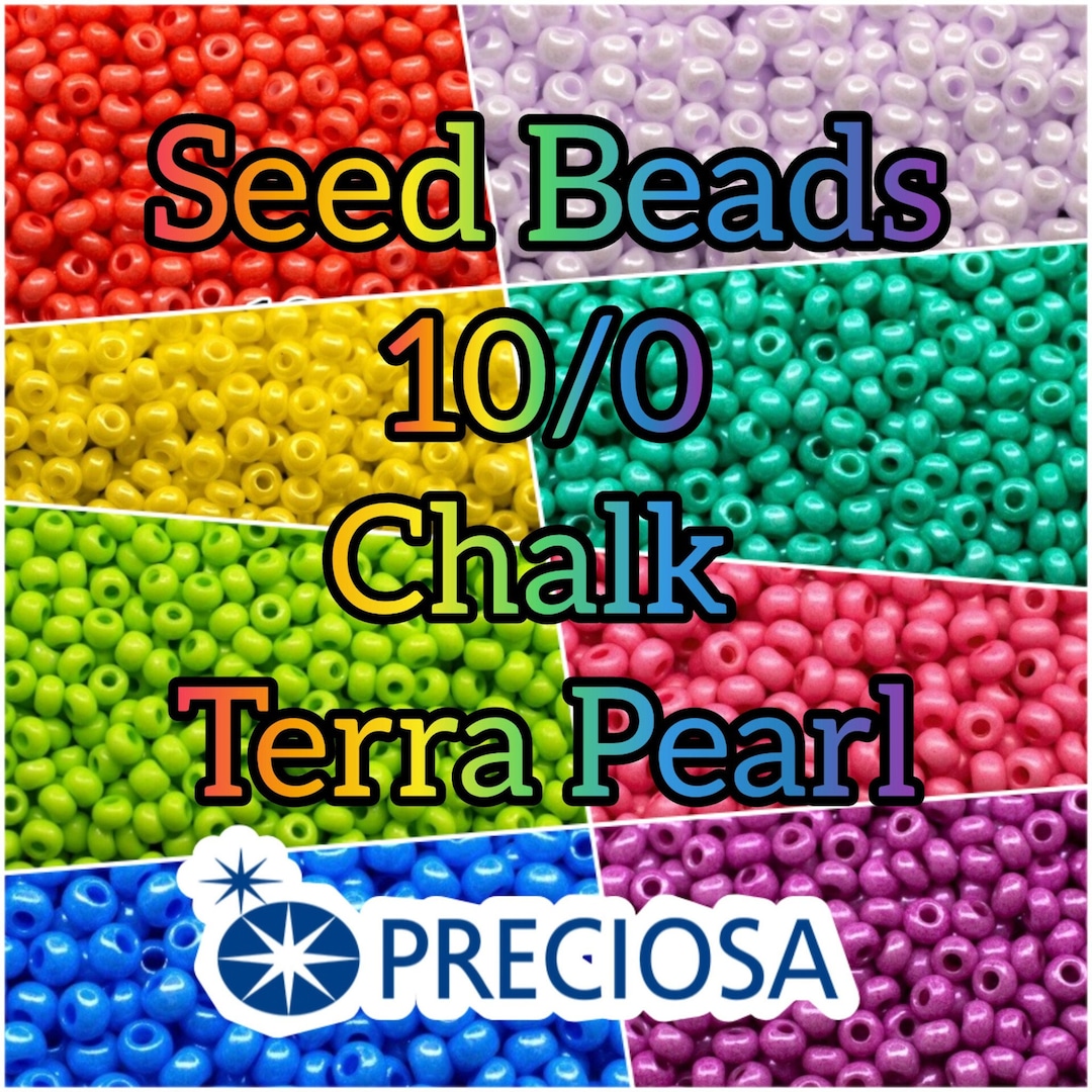 10/0 Preciosa Seed Beads Rocailles. Chalk - Terra Pearl. Glass Czech ...