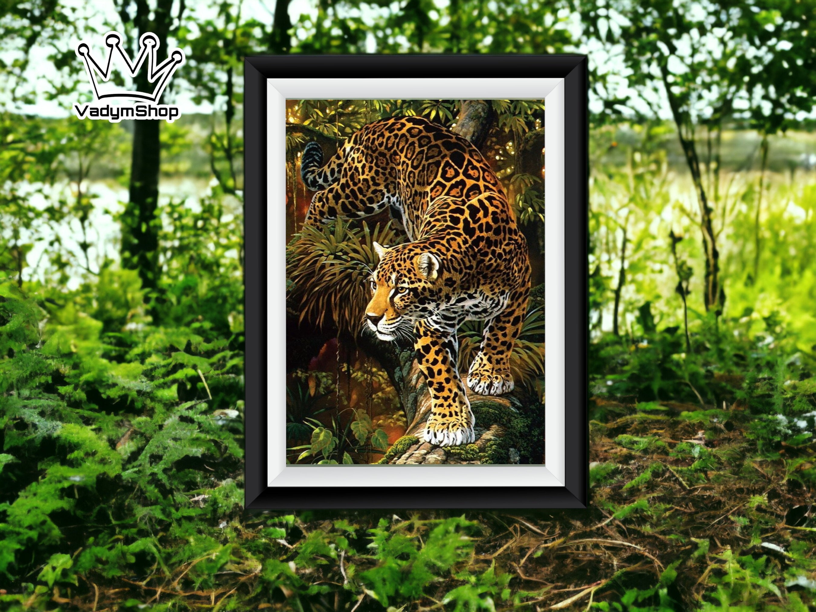 DIY Bead Embroidery Kit predator Tigers. Beaded Needlework. Beadwork ...