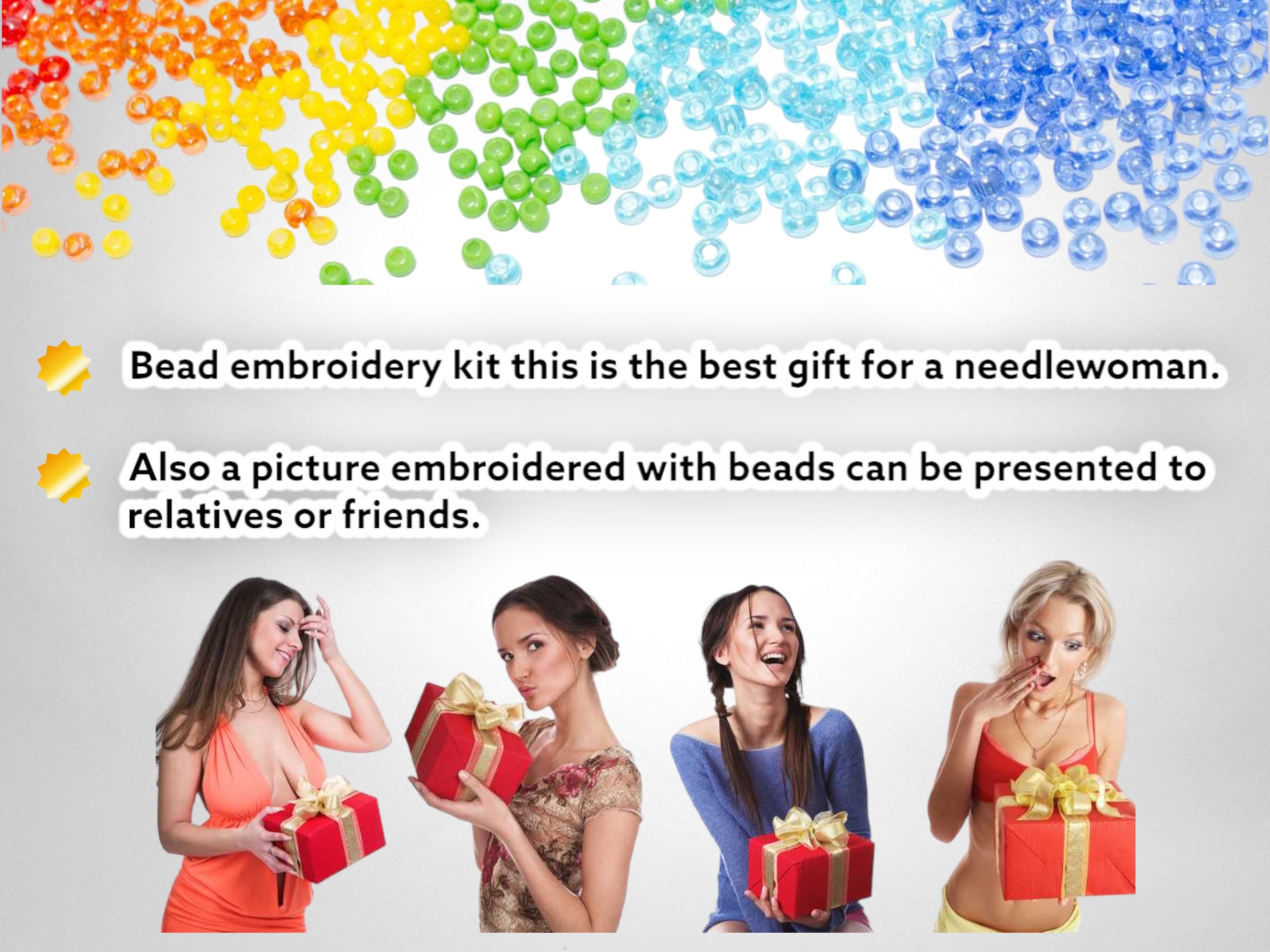 DIY Bead Embroidery Kit predator Tigers. Beaded Needlework. Beadwork ...