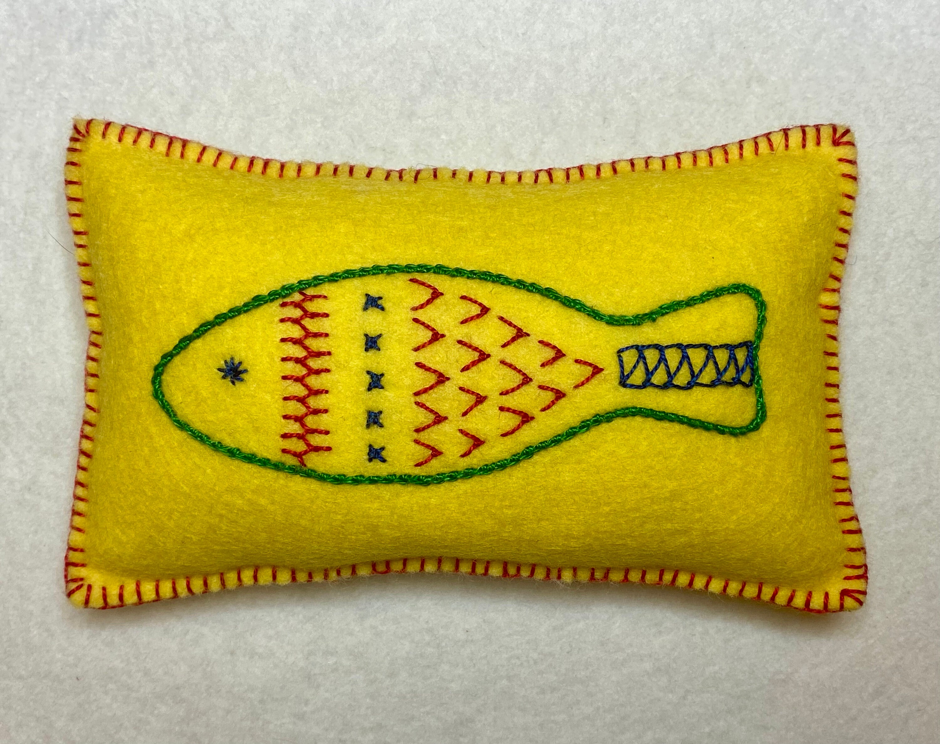 Swedish Salmon Pincushion PDF Pattern for Hand Embroidery on Wool Felt ...