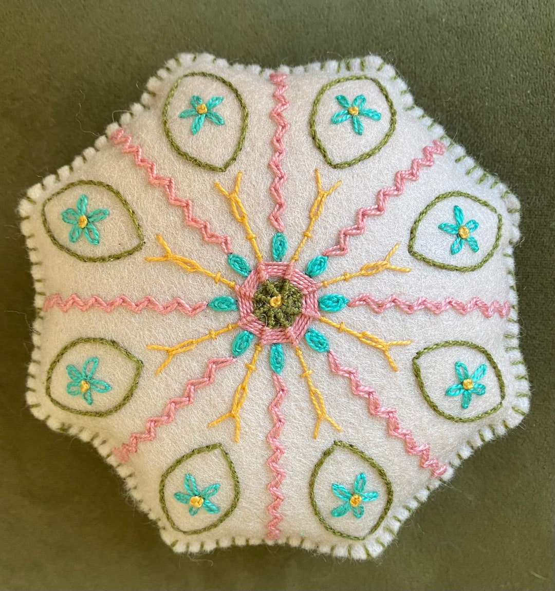 Moira’s Pincushion PDF Pattern for Hand Embroidery on Wool Felt - Etsy