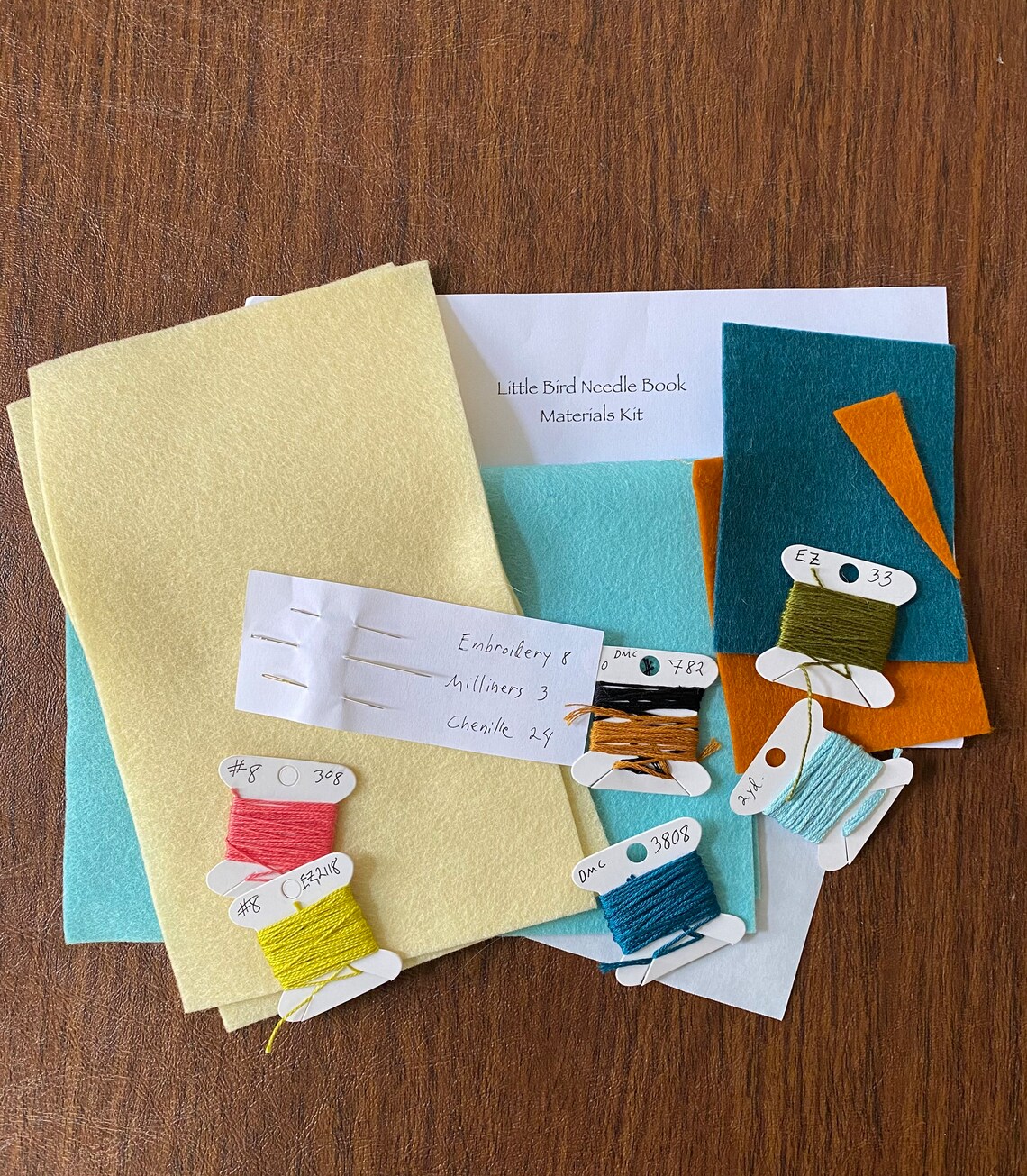 Little Bird Needle Book Kit: Wool Felt Appliqué and Embroidery - Etsy