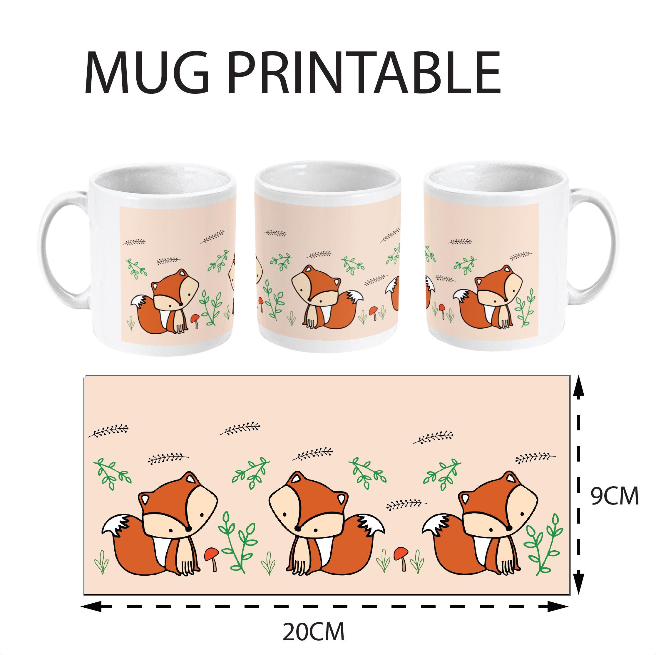 Editable FOXY Printable Download for Mugs AI, PNG Dye Sublimation,fox ...