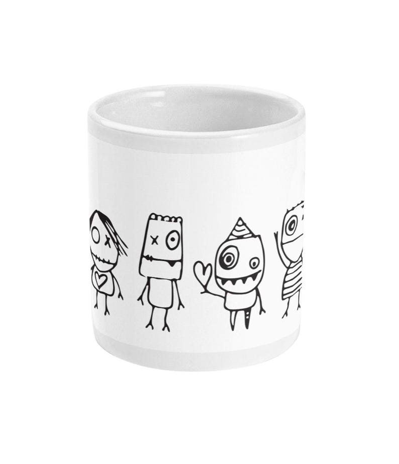 Editable Little Monsters Printable Download for Mugs AI, PNG Dye ...