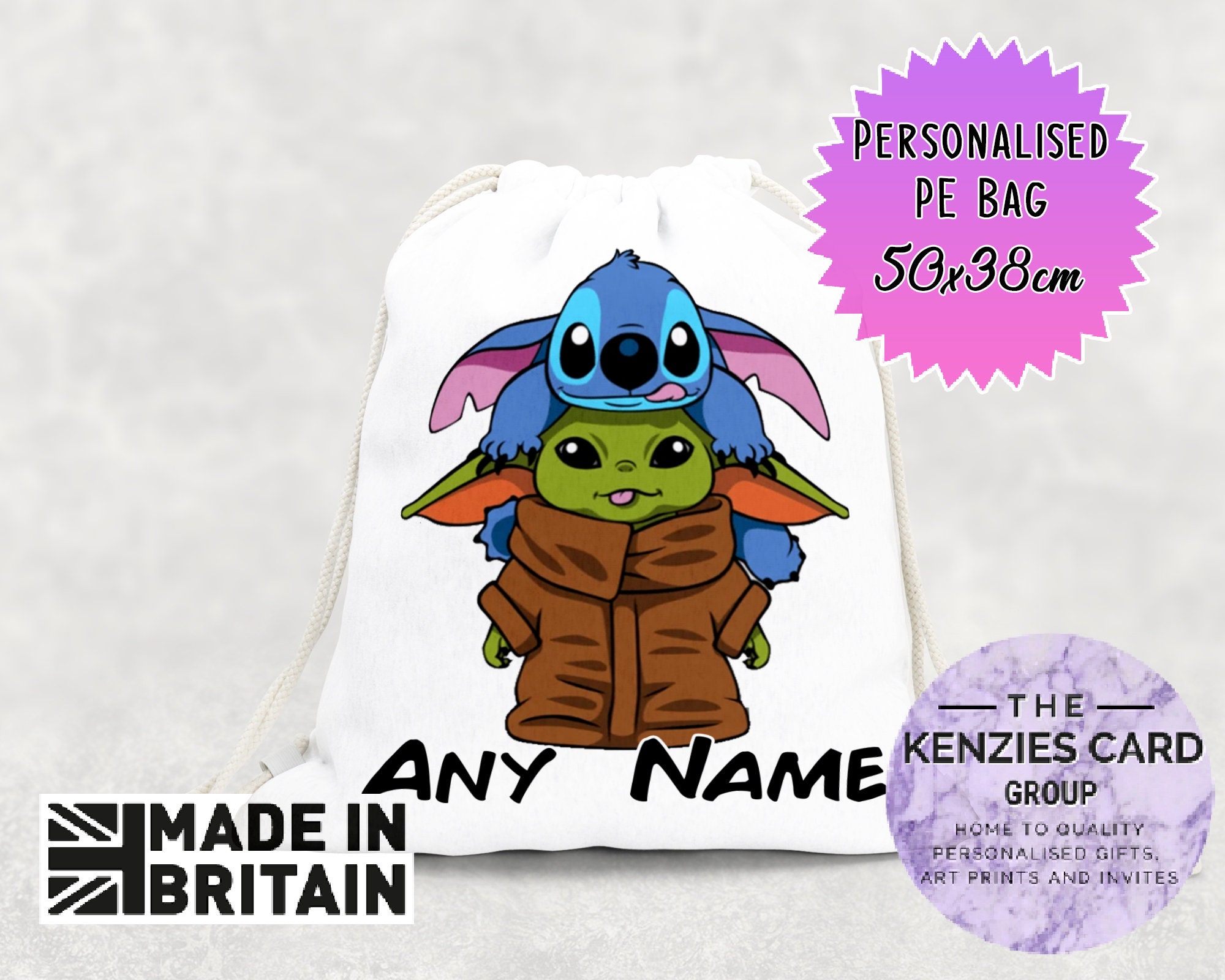 Personalised Disney's Lilo and Stitch Gym Bag, Girls Kids Drawstring ...