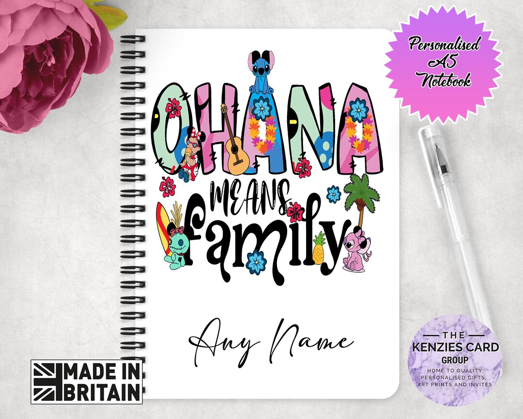 Personalised Lilo and Stitch Custom Notebook A5 Custom Notebook Disney ...