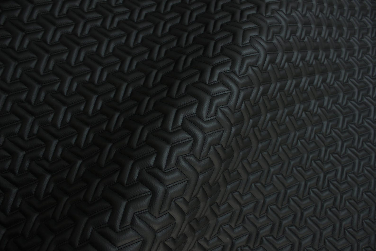 Trio Triangle Quilted Faux Leather Upholstery Fabric | Foam Backing ...
