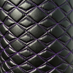 Purple Quilted Vinyl Faux Leather Car Upholstery Fabric | Cross ...