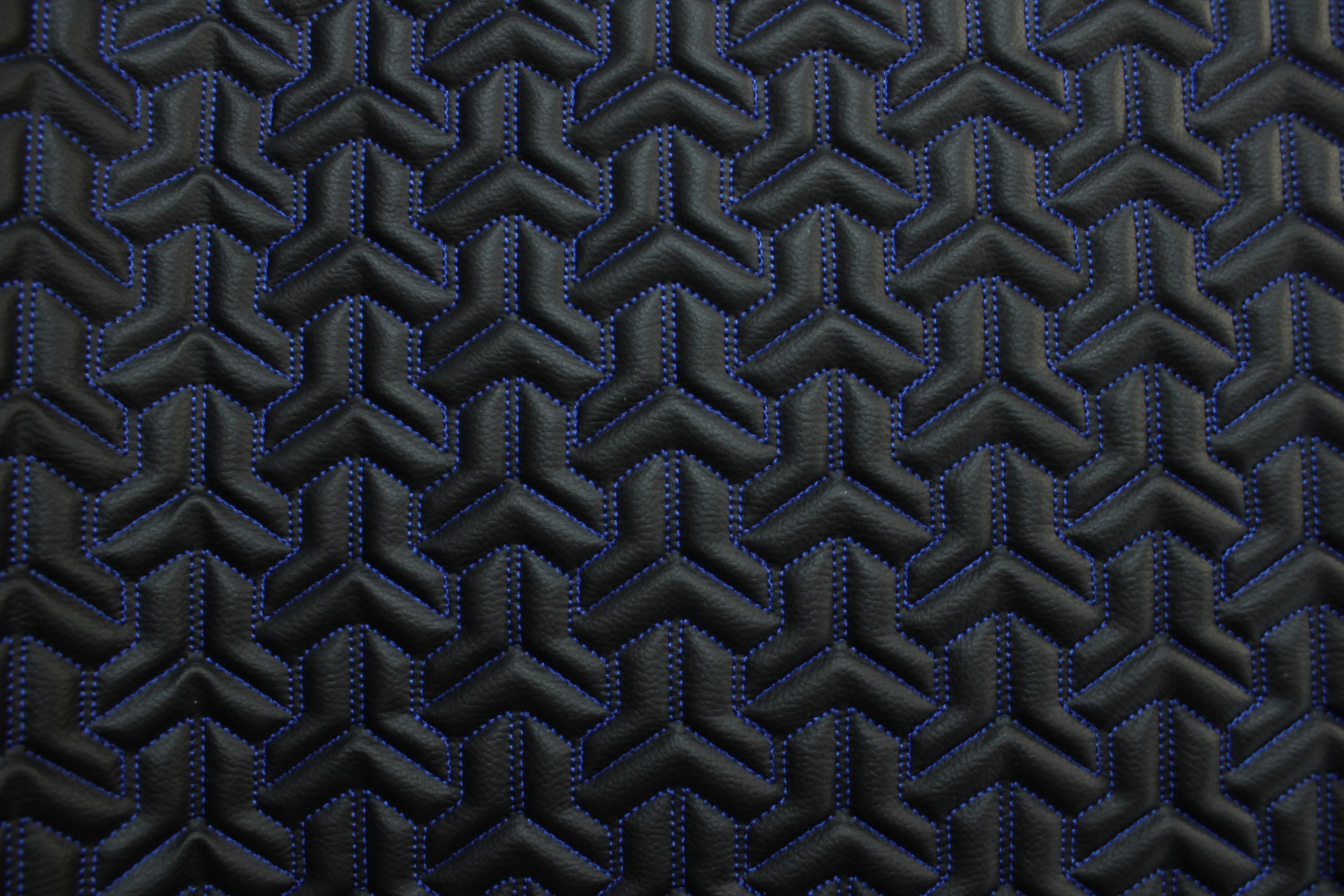 Trio Triangle Quilted Faux Leather Upholstery Fabric | Foam Backing ...