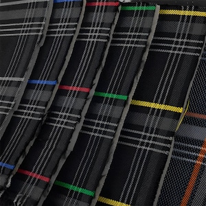 GTI Yellow Plaid Car Upholstery Fabric - VW Golf MK7- 3.5mm Comfort ...