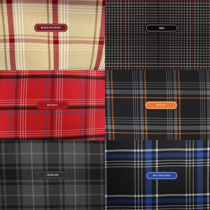 Plaid Car Upholstery Fabric - VW Golf GTI MK7- 3mm Foam - 59" - 150CM ...