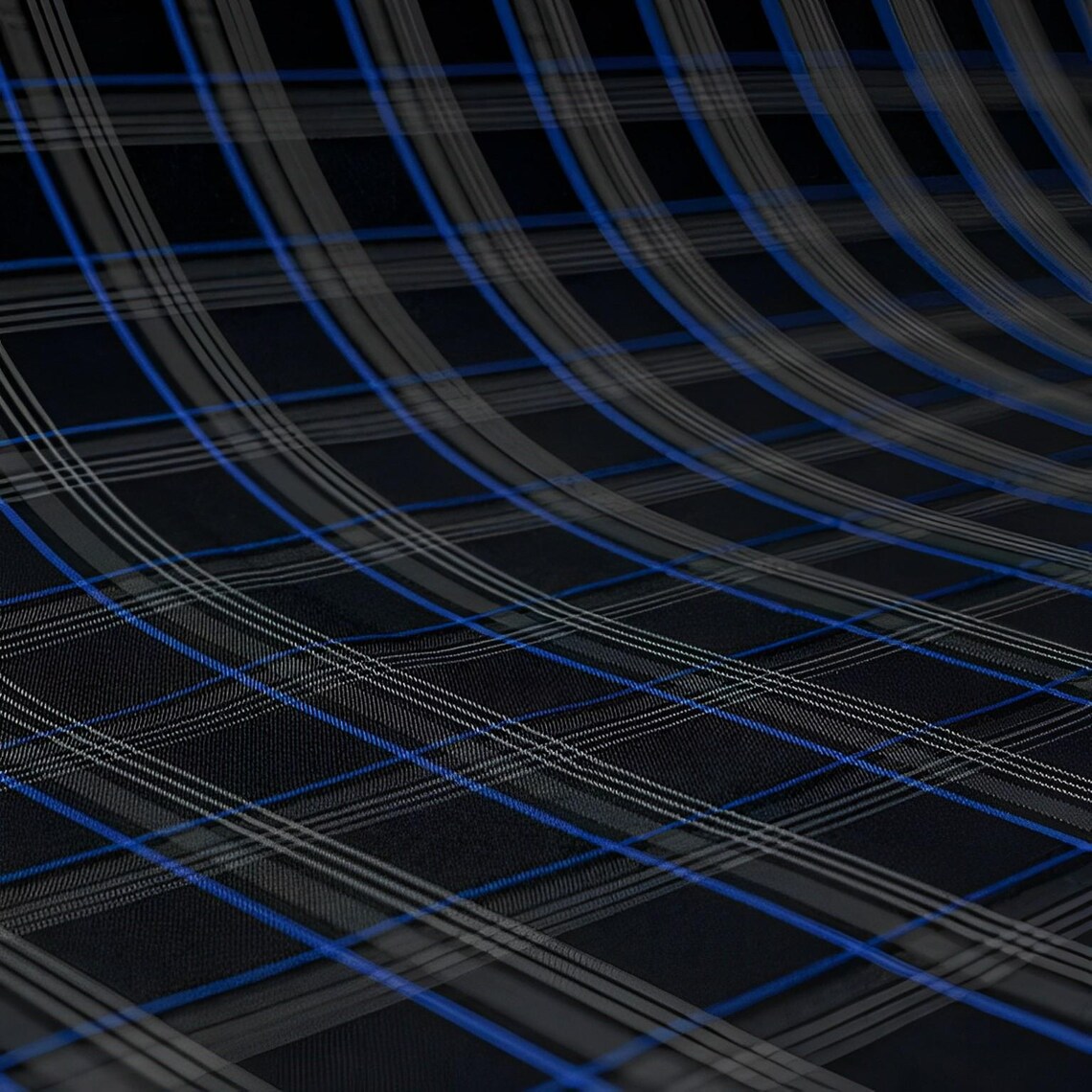 Blue Plaid Car Upholstery Fabric - VW Golf GTI MK7- 3mm Comfort Without ...