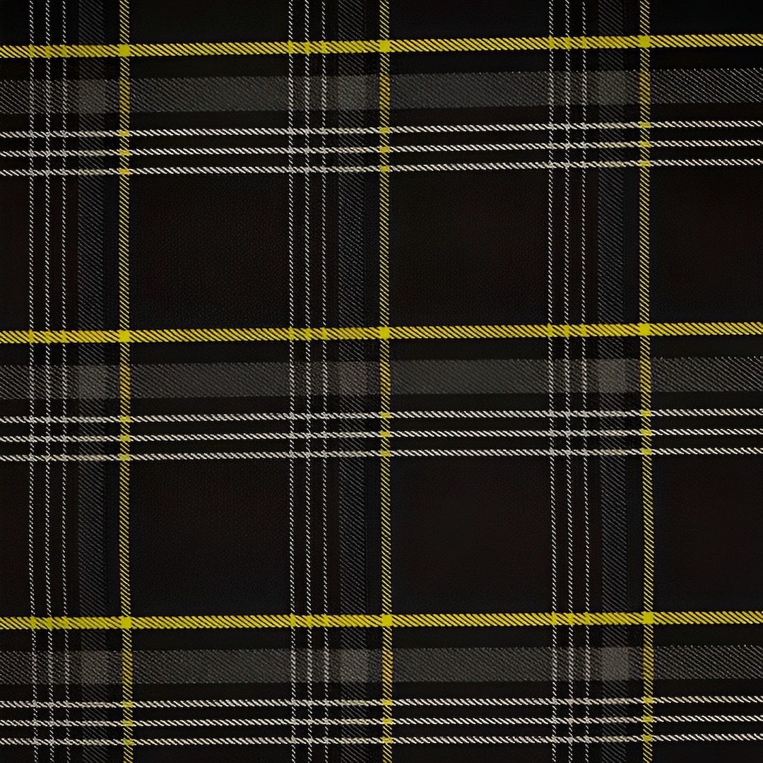 GTI Yellow Plaid Car Upholstery Fabric - VW Golf MK7- 3.5mm Comfort ...