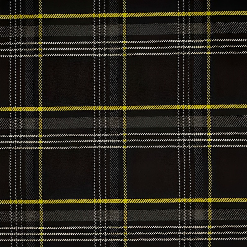 GTI Yellow Plaid Car Upholstery Fabric - VW Golf MK7- 3.5mm Comfort ...