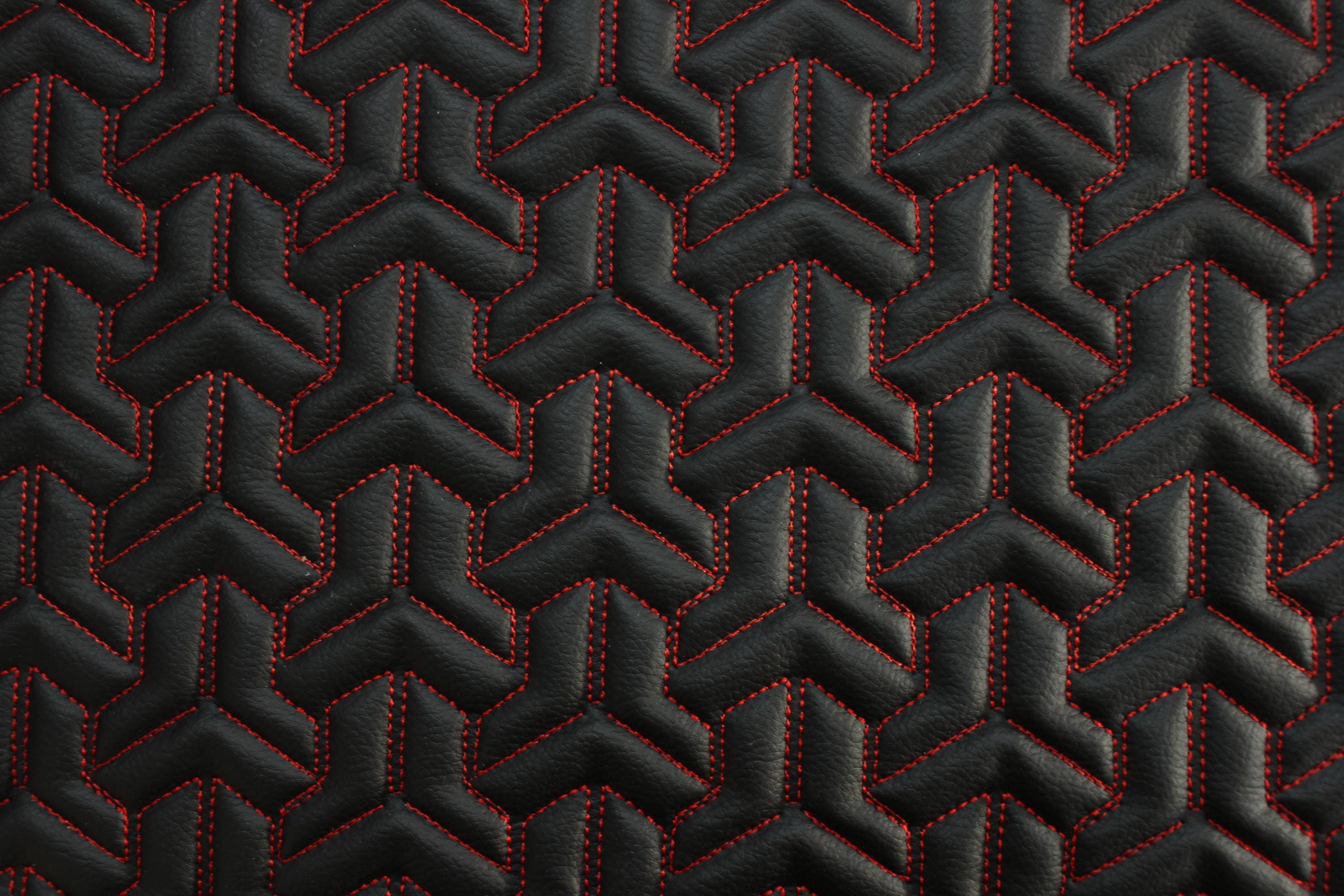 Trio Triangle Quilted Faux Leather Upholstery Fabric | Foam Backing ...