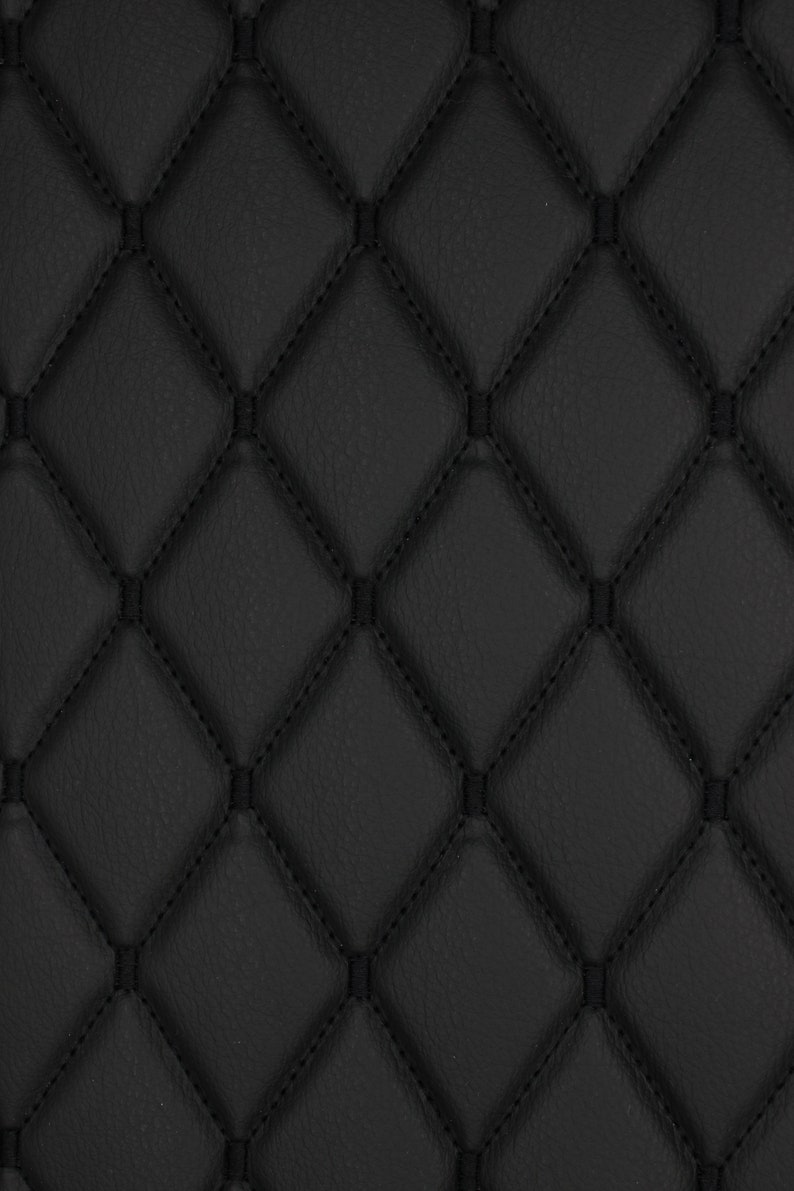 Quilted Vinyl Grain Faux Leather Car Upholstery Fabric | 2"x3" - 5x7 ...