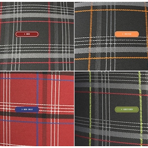 Plaid Car Upholstery Fabric VW Golf GTI MK7 3mm Foam 59 150CM Tartan ...