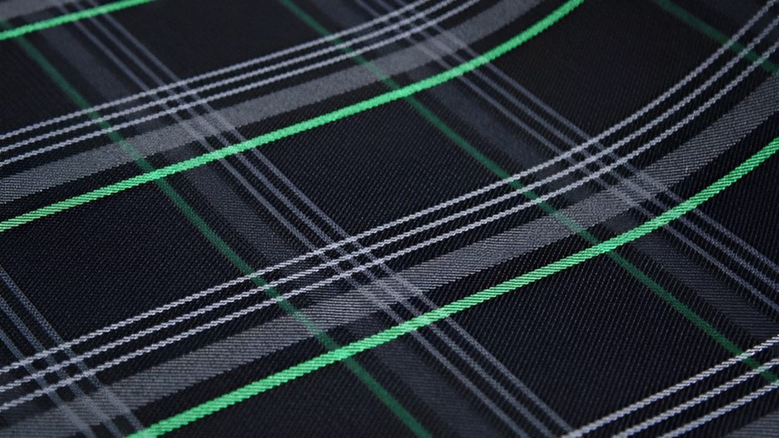 Green Plaid Car Upholstery Fabric - VW Golf GTI MK7- 3mm Comfort Foam ...