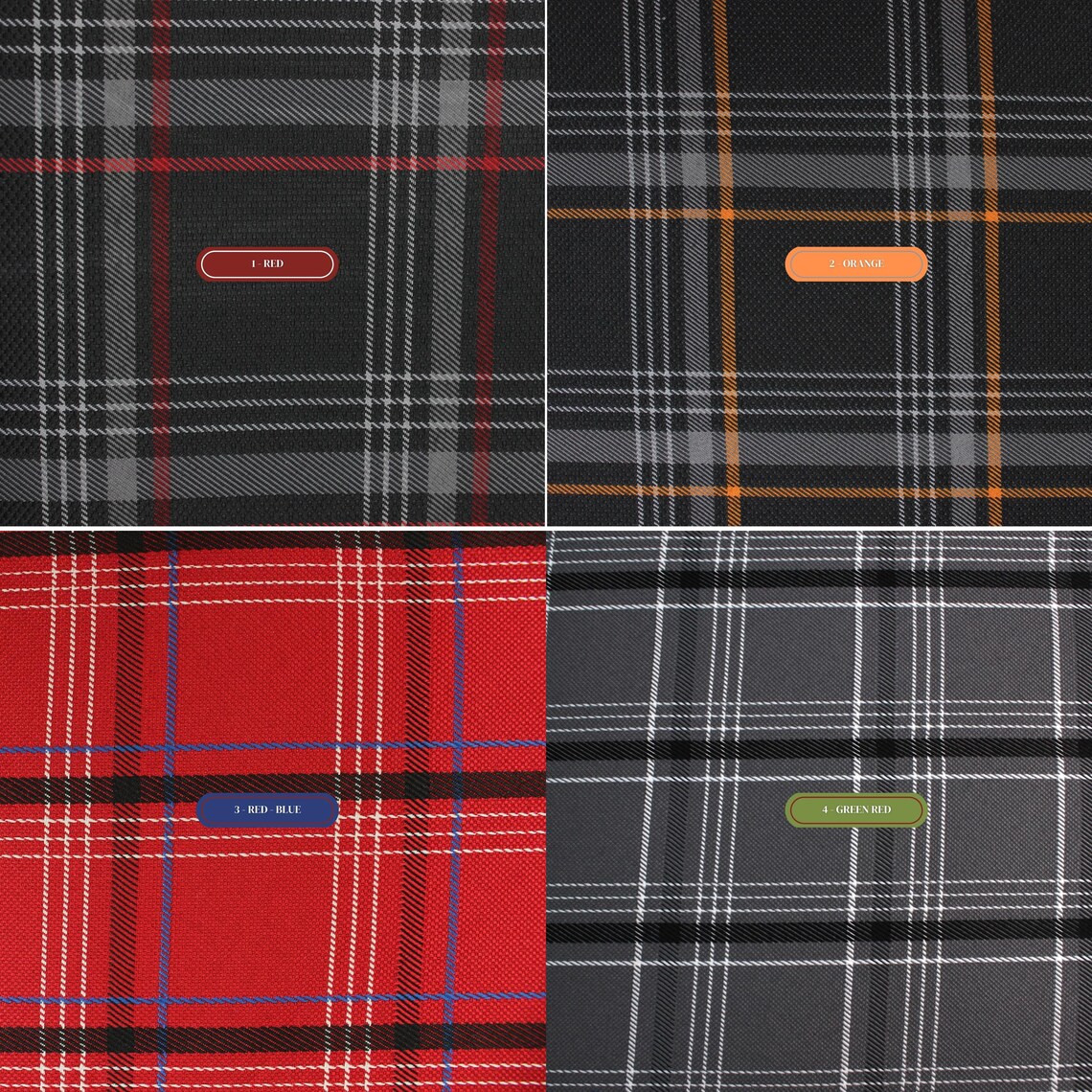 Plaid Car Upholstery Fabric - VW Golf GTI MK7- 3mm Foam - 59" - 150CM ...