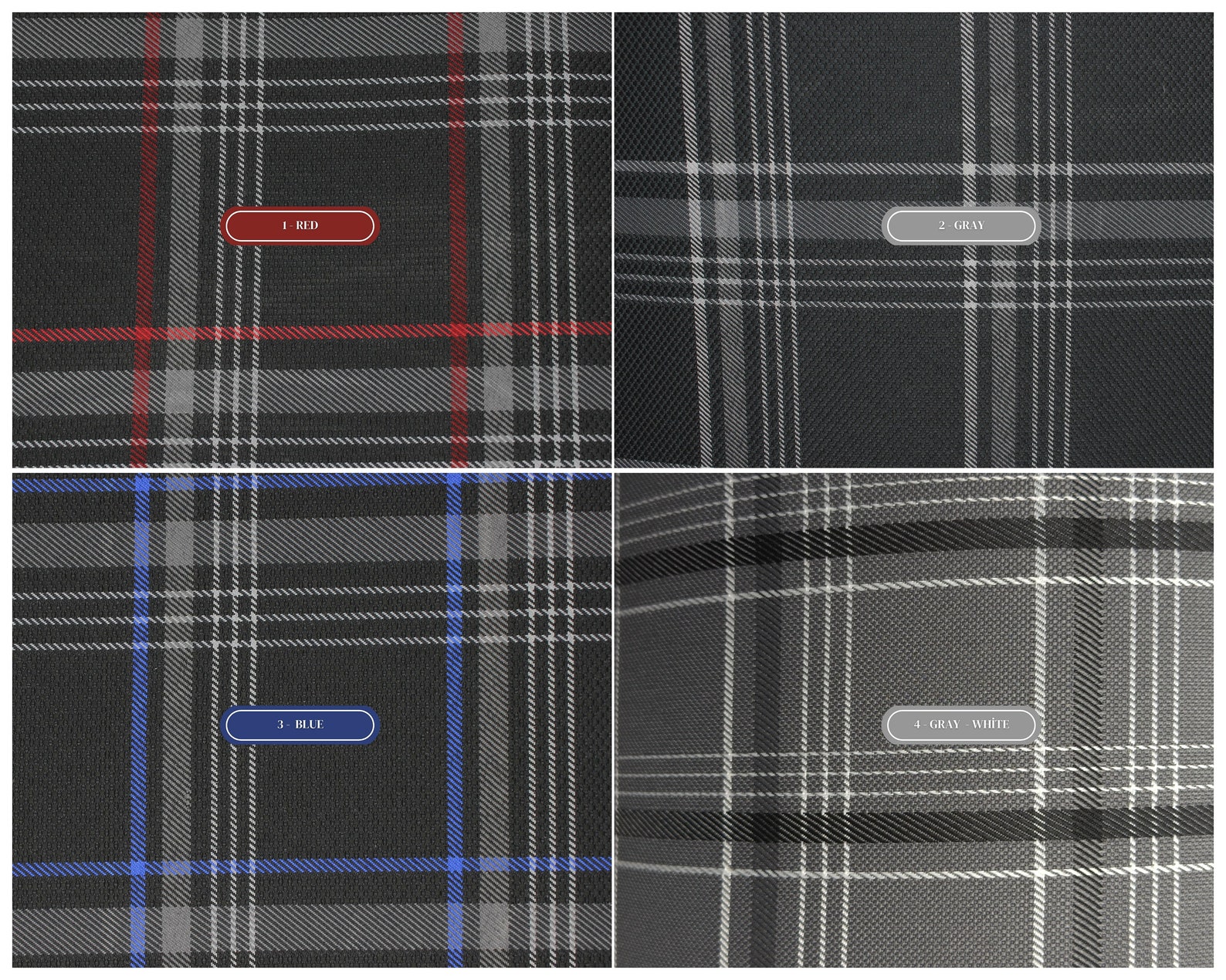 Blue Plaid Car Upholstery Fabric - VW Golf GTI MK7- 3mm Comfort Foam ...