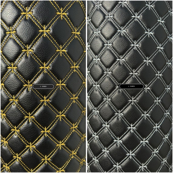 Quilted faux leather upholstery fabric store