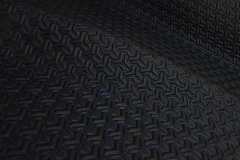 Trio Triangle Quilted Faux Leather Upholstery Fabric | Foam Backing ...