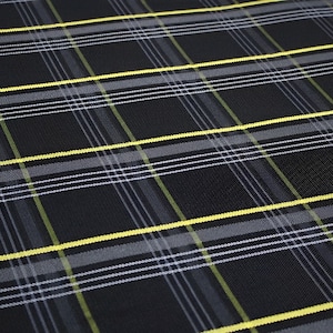 GTI Yellow Plaid Car Upholstery Fabric - VW Golf MK7- 3.5mm Comfort ...