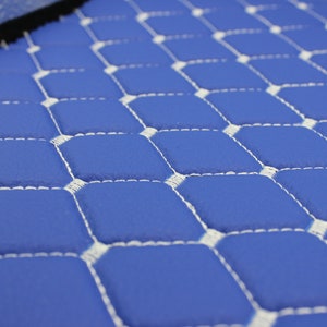 Quilted Vinyl Faux Leather Car Upholstery Fabric 2x2 5x5cm Diamond ...