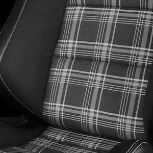 Plaid Car Upholstery Fabric - VW Golf GTI MK7- 3mm Foam - 59" - 150CM ...
