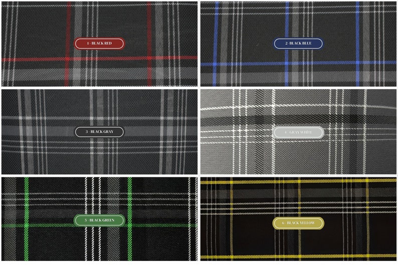 GTI Yellow Plaid Car Upholstery Fabric VW Golf MK7 3.5mm - Etsy