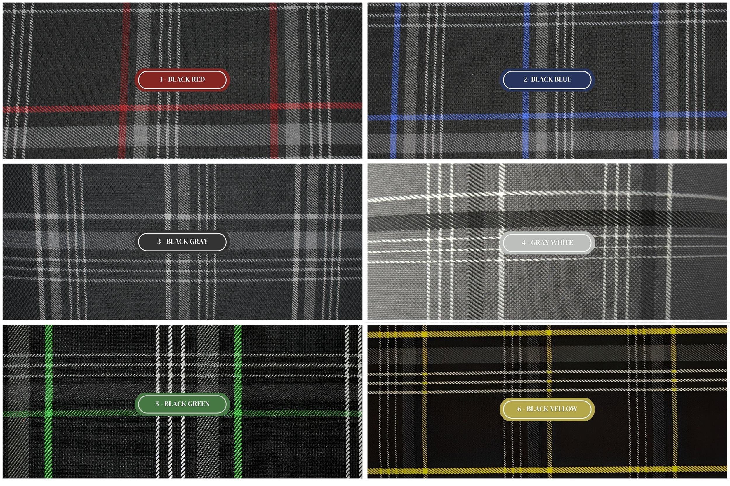 GTI Yellow Plaid Car Upholstery Fabric - VW Golf MK7- 3.5mm Comfort ...