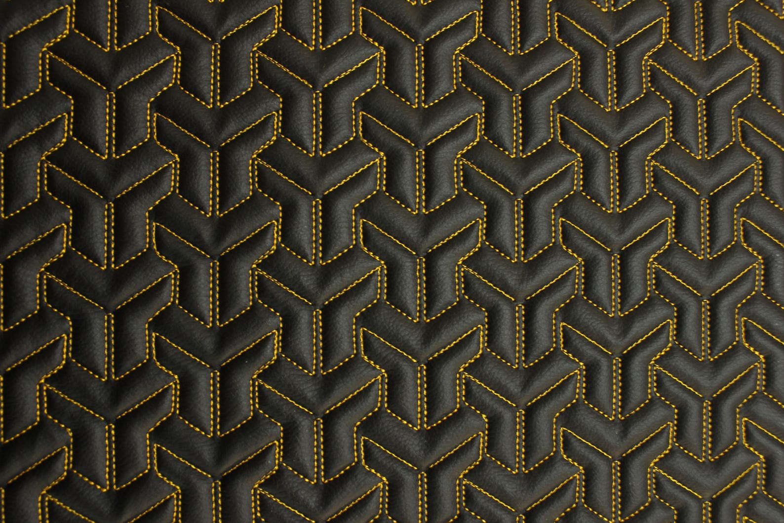 Trio Triangle Quilted Faux Leather Upholstery Fabric | Foam Backing ...