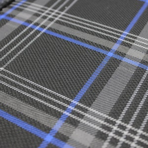 Blue Plaid Car Upholstery Fabric - VW Golf GTI MK7- 3mm Comfort Foam ...