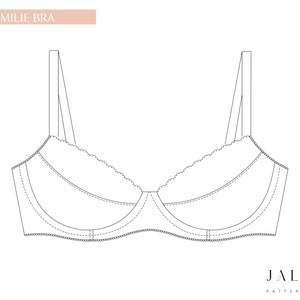 EMILIE BRA Instant Download PDF Pattern for a Push-up Underwire Bra. - Etsy