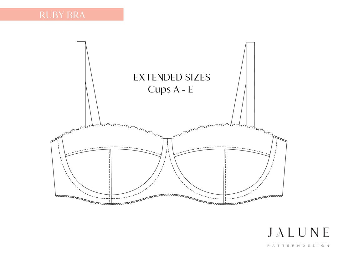 RUBY BRA extended Sizes Instant Download PDF Sewing Pattern for a ...