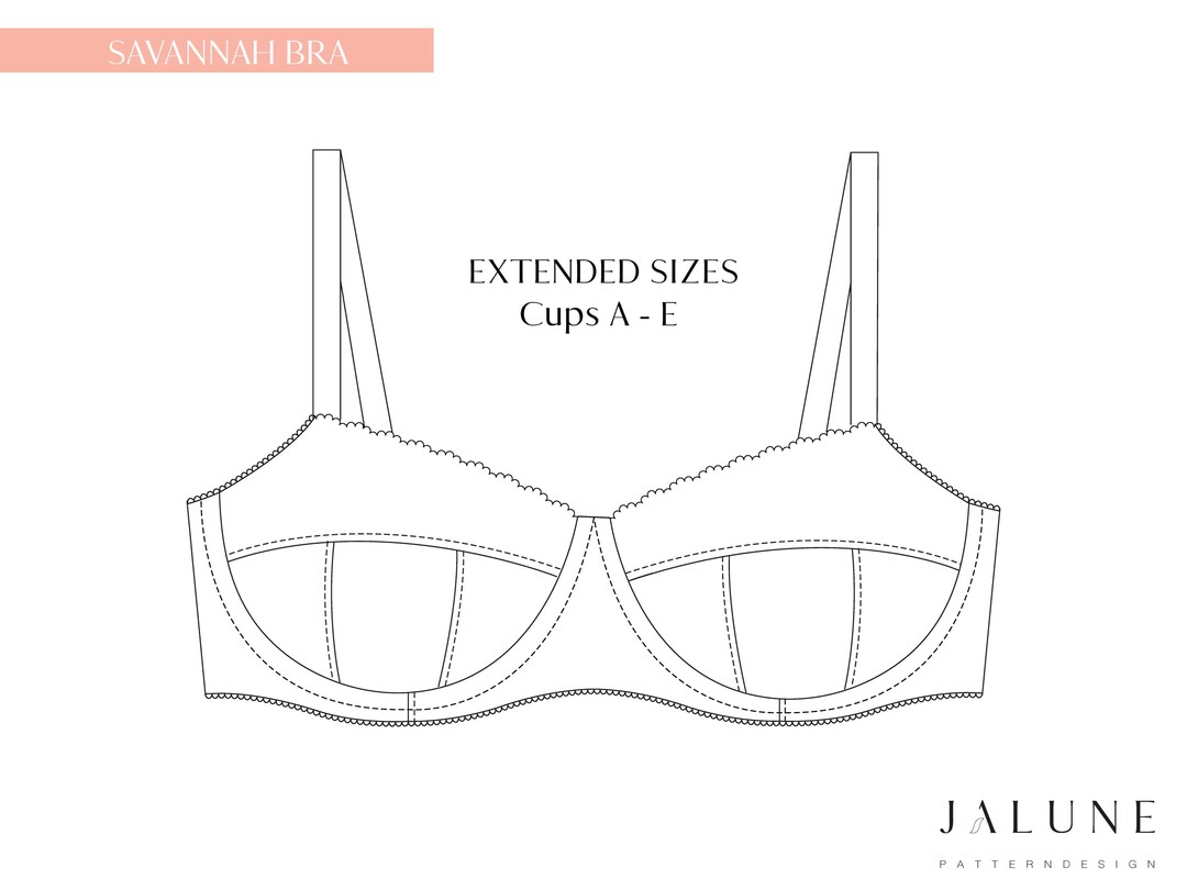 SAVANNAH BRA extended Sizes Instant Download PDF Sewing Pattern for a ...